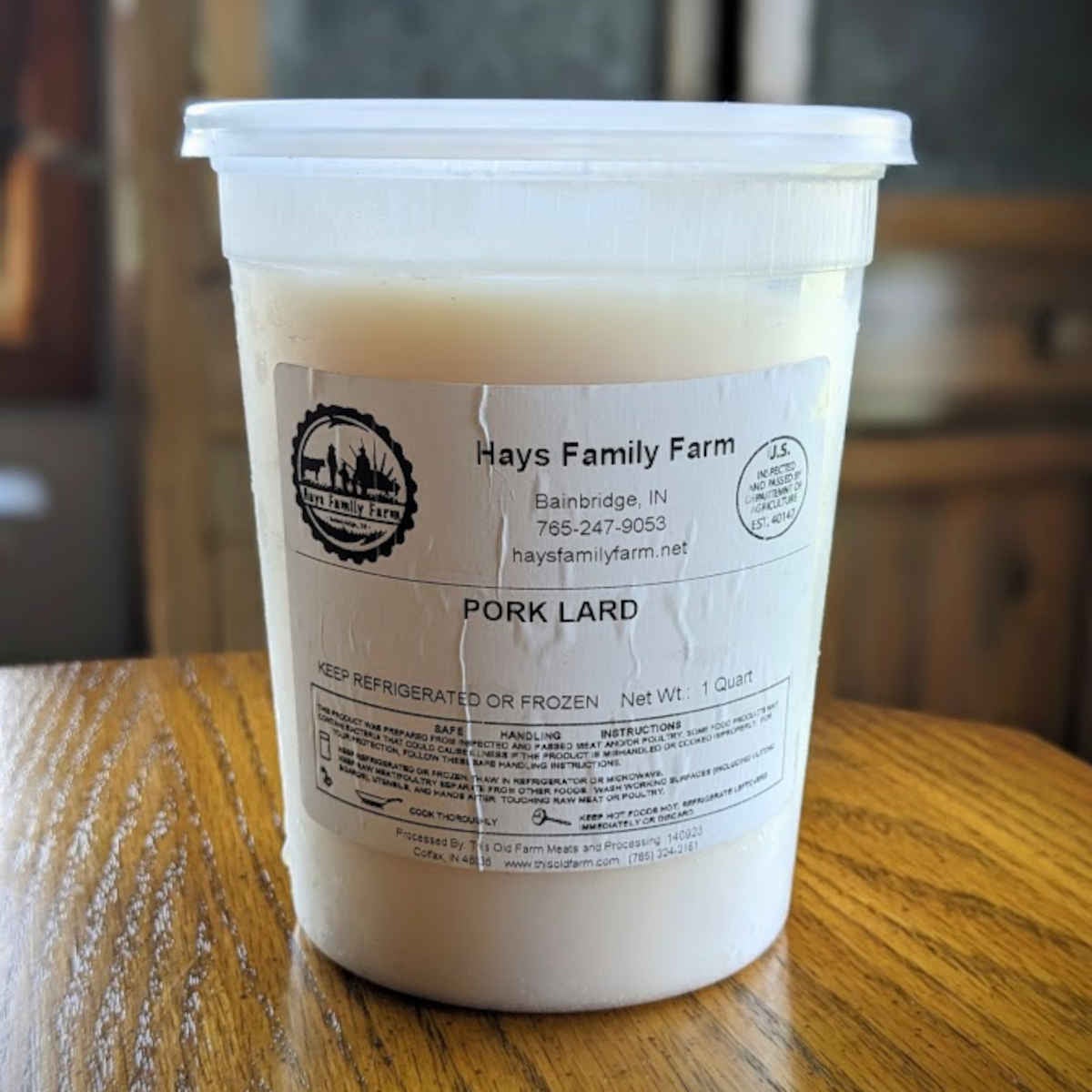 Farm Fresh Pork Lard | Hays Family Farm
