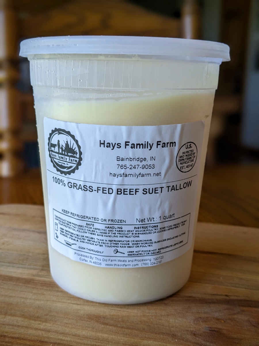 100% Grass-Fed Beef Suet Tallow | Hays Family Farm